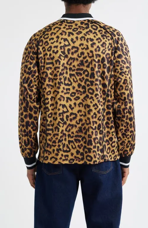 Obey Leopard Print Johnny Collar Soccer Jersey