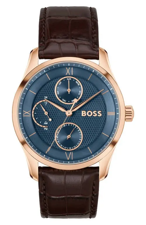 BOSS Principle Master Chronograph Watch - Blue