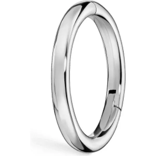 MARIA TASH Plain Clicker Hoop - 14k White Gold