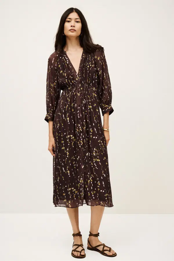 Ba&sh Karla Midi Dress - Brown