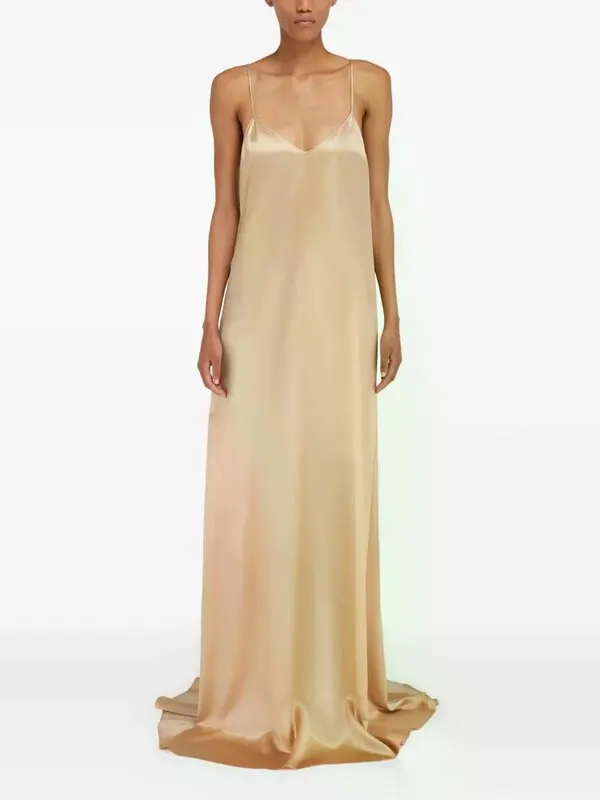 FERRAGAMO Satin Slip Long Dress - Neutrals
