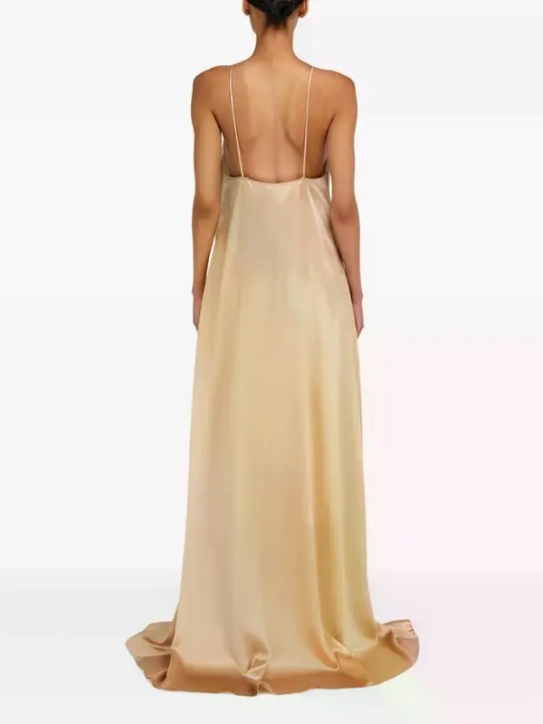 FERRAGAMO Satin Slip Long Dress - Neutrals