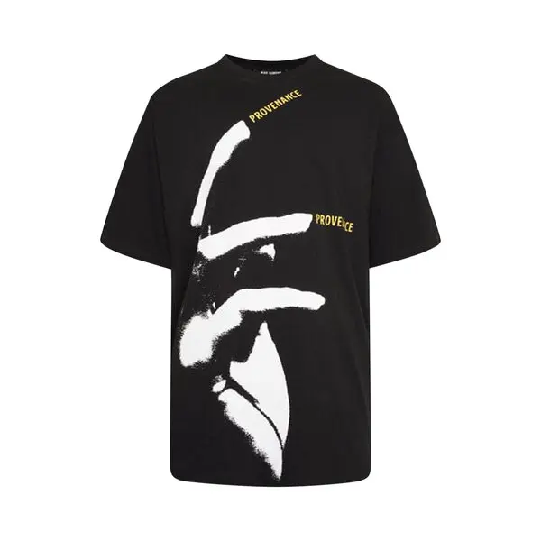 Raf Simons Oversized T-shirt With Print - Black