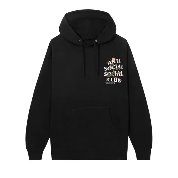 ANTI SOCIAL SOCIAL CLUB X Sadboyz Pink Rose Hoodie - Black