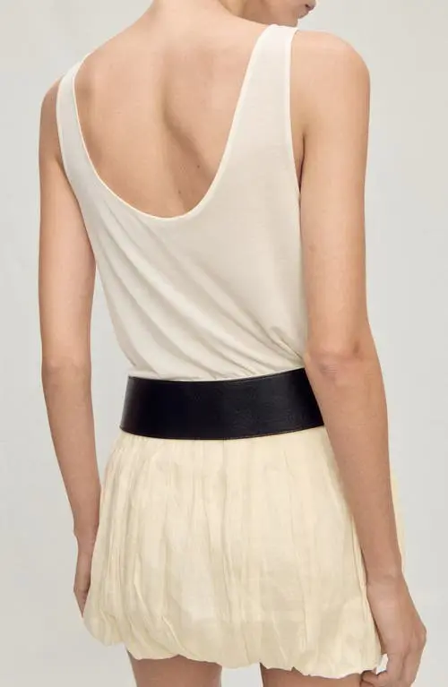 Mango Scoop Neck Tank Top - Ecru