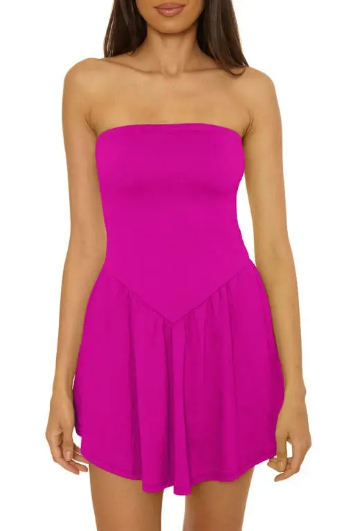 BECCA® By Rebecca Virtue Palma Strapless Cover-up Minidress - Hibiscus