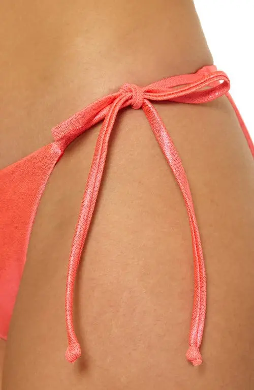 BECCA By Rebecca Virtue Liquid Metal Side Tie Bikini Bottoms - Dragon Fire