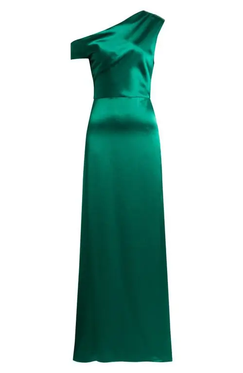 Amsale Alden One-shoulder Satin Gown