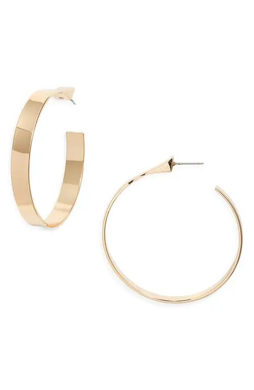 OPEN EDIT Tapered Hoop Earrings - Gold