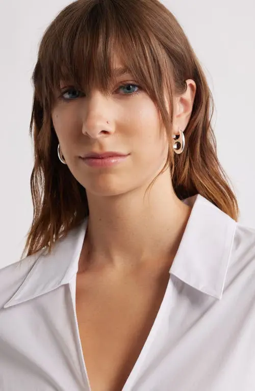 OPEN EDIT Pop Top Huggie Earrings