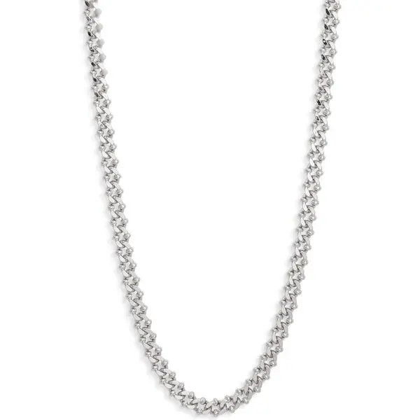 OPEN EDIT Ball Link Chain Necklace - Silver