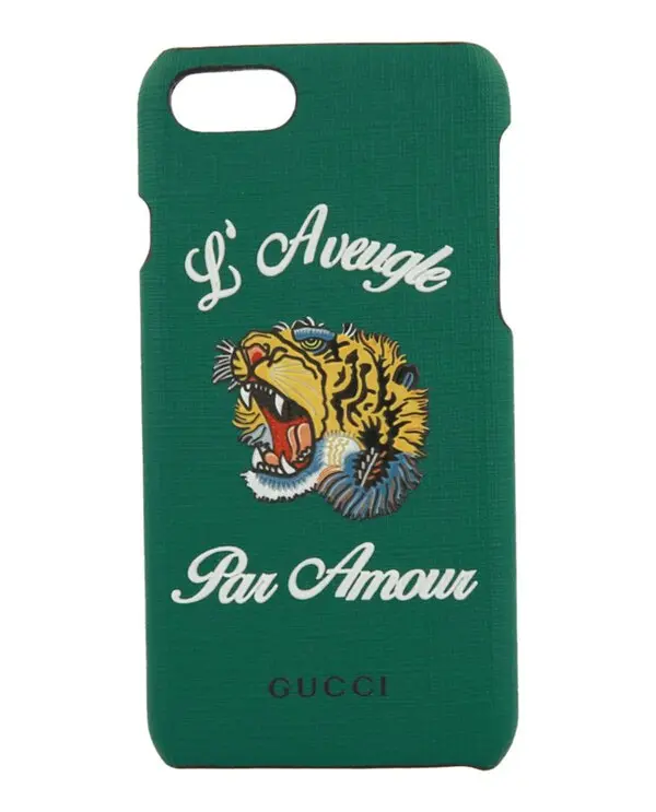 Gucci Tiger Head Iphone 7 Case - Emerald
