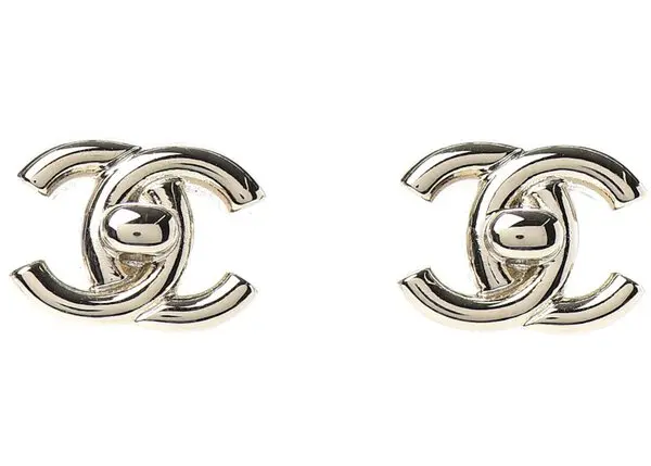 Chanel Cc Turnlock Clip-on Earrings - Gold