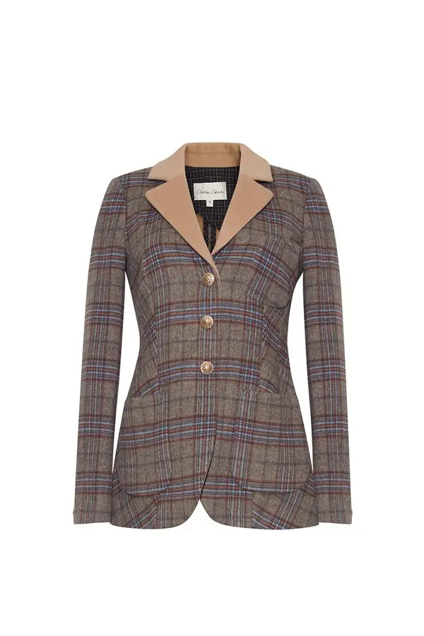 Cara Cara Ross Plaid Wool Blazer - Allen Plaid