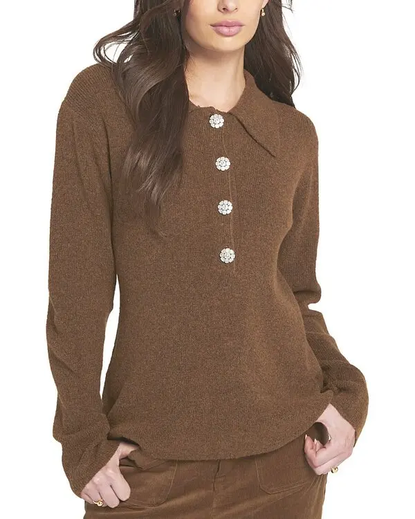ELLE COLLECTION Fuzzy Knit Jumper