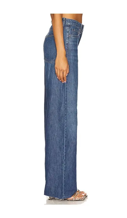 Rag & Bone Featherweight Logan Wide Leg Jeans - Blue