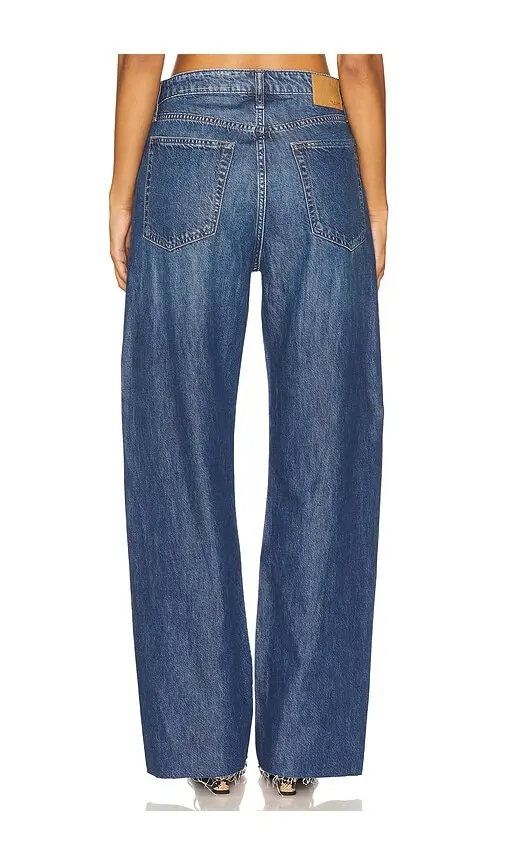 Rag & Bone Featherweight Logan Wide Leg Jeans - Blue