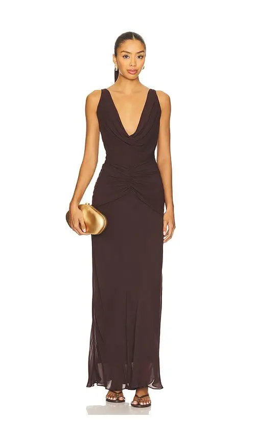 NICHOLAS Calia Dress - Chocolate