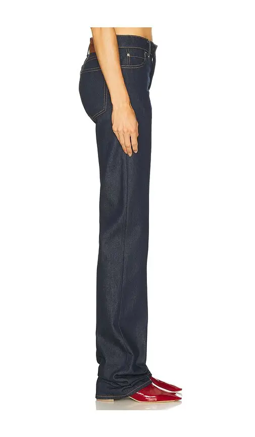 GRLFRND Graham Low Rise Straight Cuffed Denim - Blue