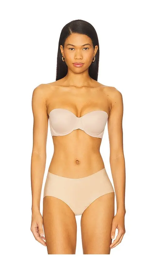Calvin Klein Lightly Lined Strapless Bra In Nude - Cedar