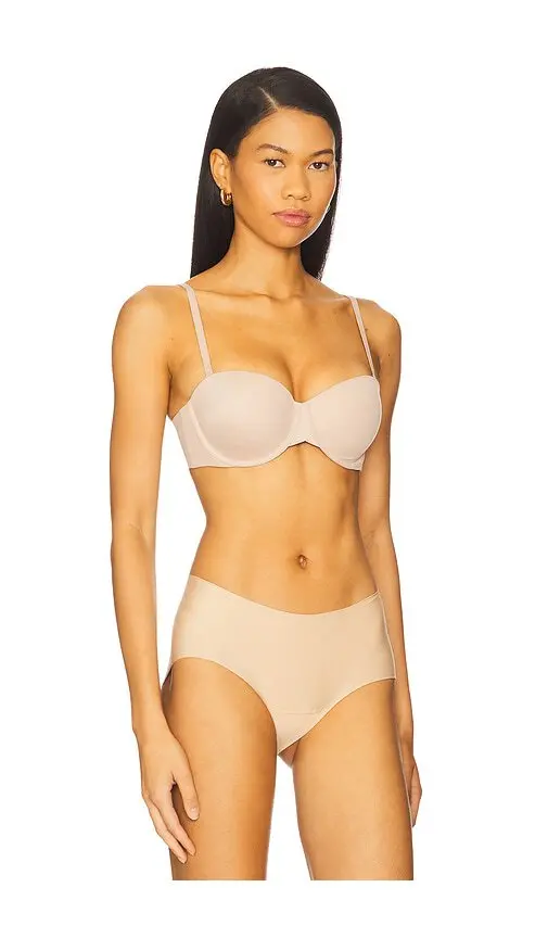 Calvin Klein Lightly Lined Strapless Bra In Nude - Cedar