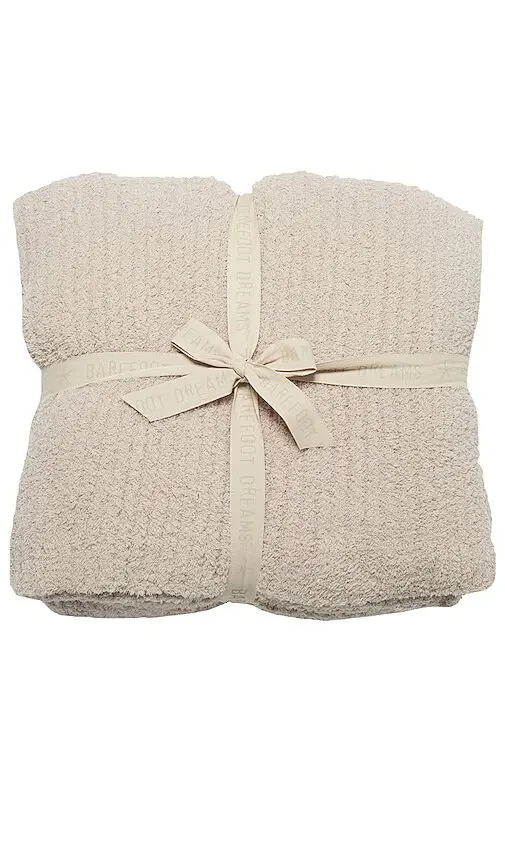 Barefoot Dreams Cozychic Ribbed Bed Blanket In Tan - Stone
