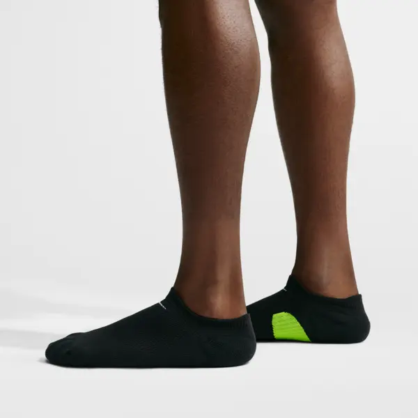 Nike Run Midweight Running No-show Socks - Black