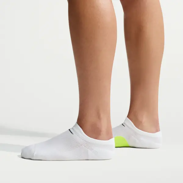 Nike Run Midweight Running No-show Socks - White
