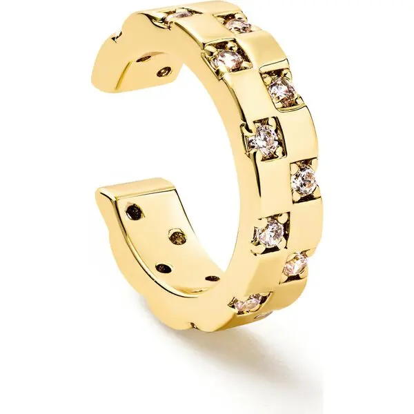 ANA LUISA Eden Cubic Zirconia Ear Cuff - Gold/clear