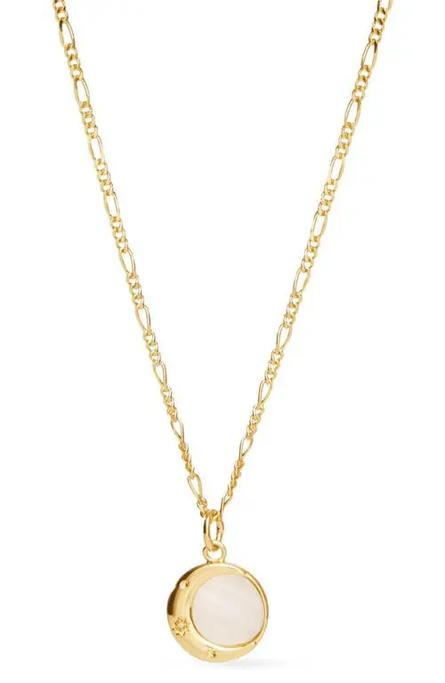 ANA LUISA Mei Moon Pendant Necklace - Gold/white