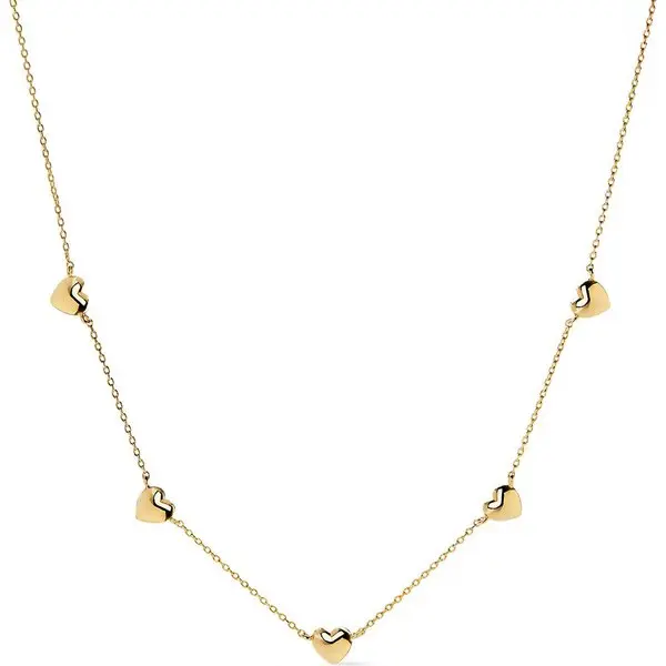 ANA LUISA Lev Mini Heart Station Necklace - Gold