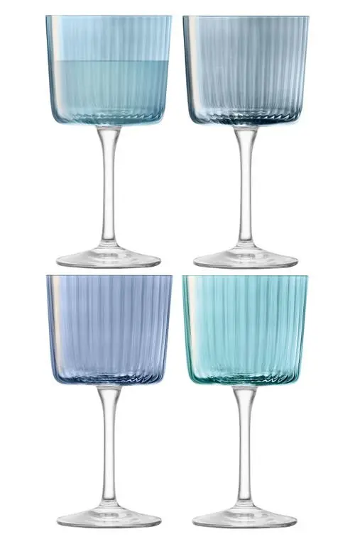 LSA Gems Set Of 4 Wine Glasses - Blue
