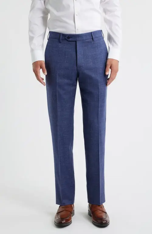 Zanella Parker Stretch Wool Trousers - Blue