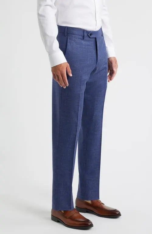 Zanella Parker Stretch Wool Trousers - Blue