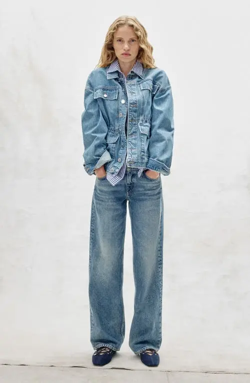 Rag & Bone Featherweight Low Rise Relaxed Straight Jeans - Ludlow