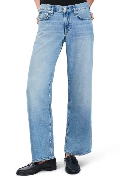 Rag & Bone Featherweight Low Rise Relaxed Straight Jeans - Ludlow