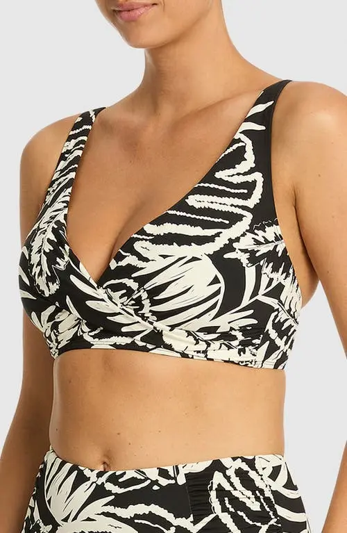 SEA LEVEL Printed Multifit Bikini Top
