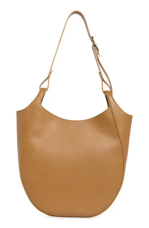 Longchamp Le Foulonne Leather Hobo Bag - Pecan