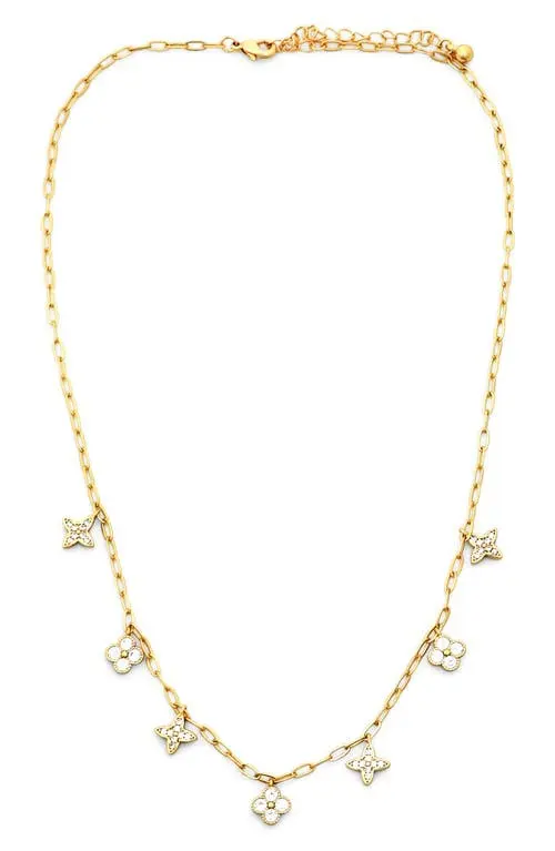 PANACEA Seven Clover Station Necklace - Gold