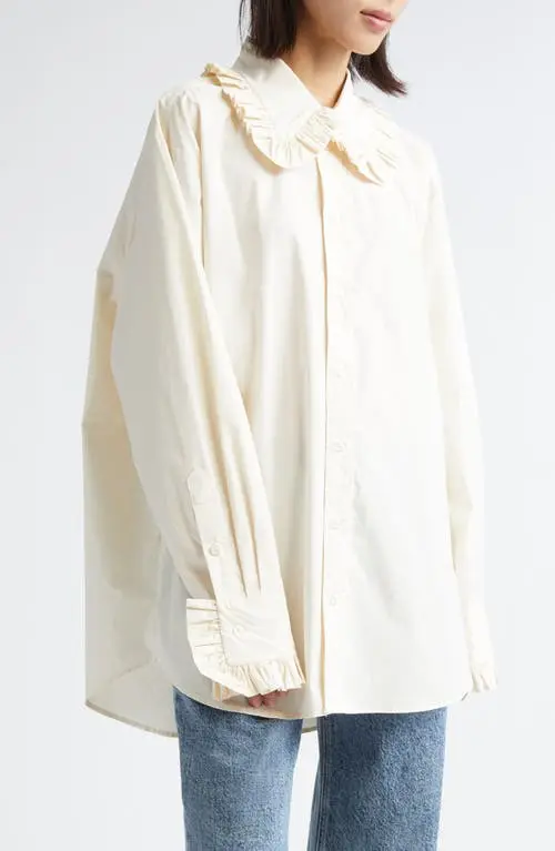 TANNER FLETCHER Pippa Ruffle Button-up Shirt