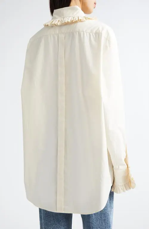 TANNER FLETCHER Pippa Ruffle Button-up Shirt
