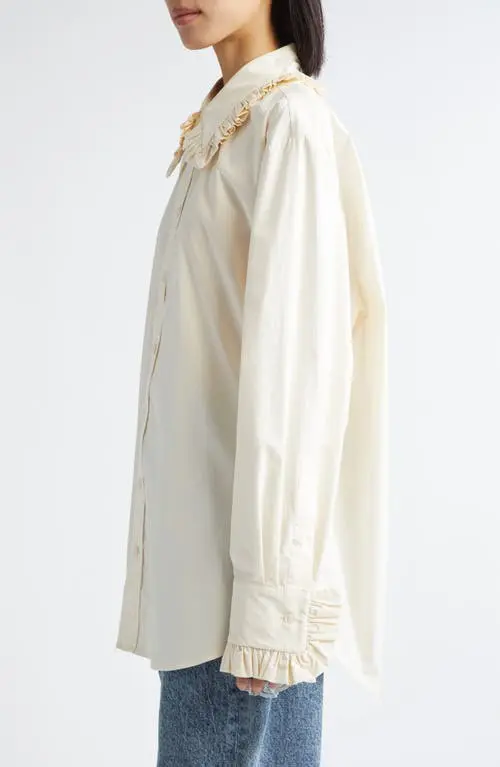 TANNER FLETCHER Pippa Ruffle Button-up Shirt