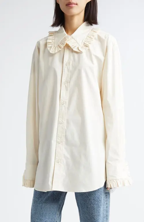TANNER FLETCHER Pippa Ruffle Button-up Shirt