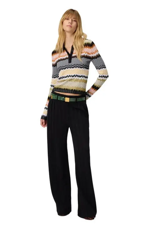 Missoni Long-sleeve Polo With Chevron Pattern - Multicoloured