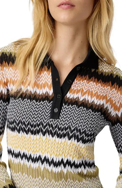 Missoni Long-sleeve Polo With Chevron Pattern