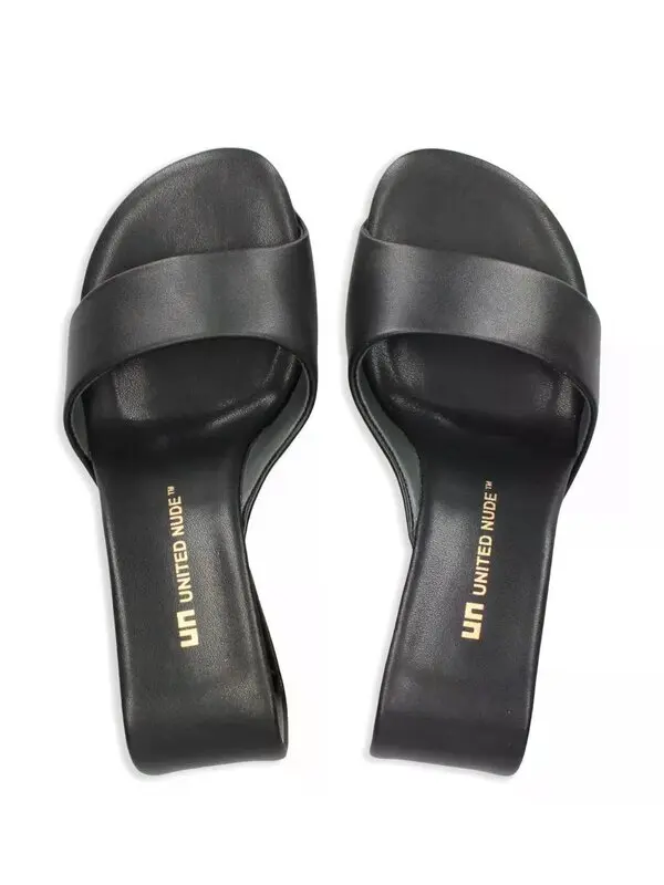 United Nude Mobius 65mm Leather Sandals - Black