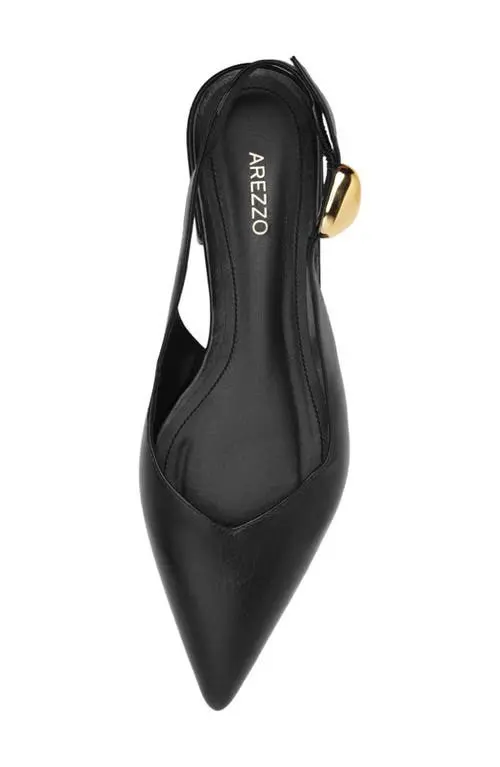 AREZZO Farrah Pointed Toe Slingback Flat