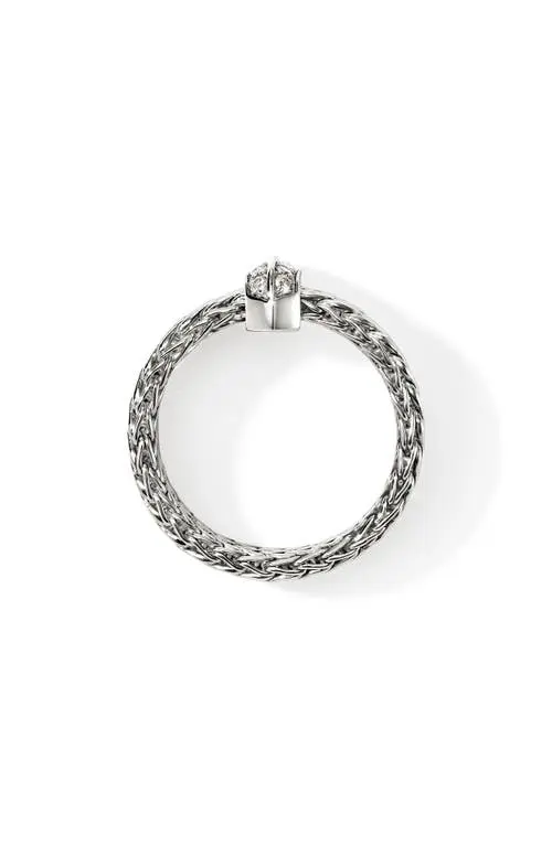 John Hardy Icon Pavé Diamond Ring - Silver