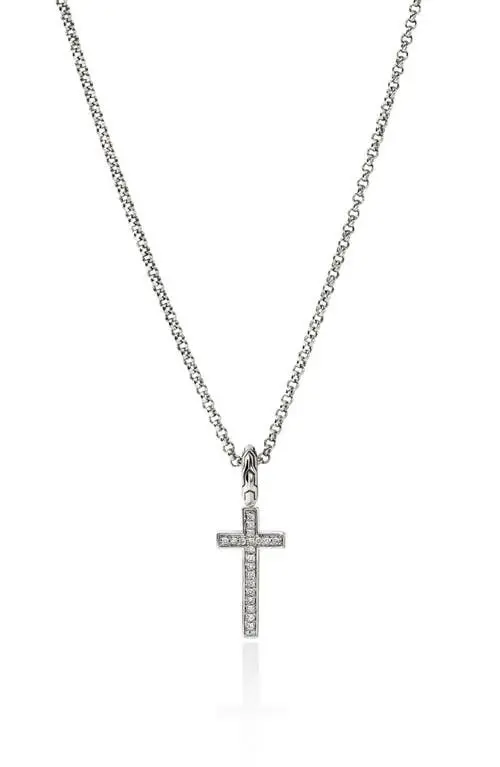 John Hardy Essential Cross Sterling Chain Necklace - Silver
