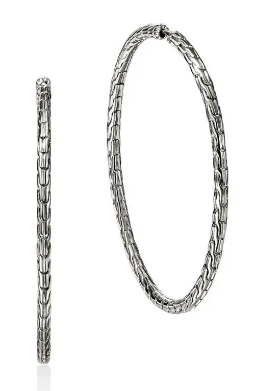 John Hardy Jh Essential Hoop Earrings - Silver